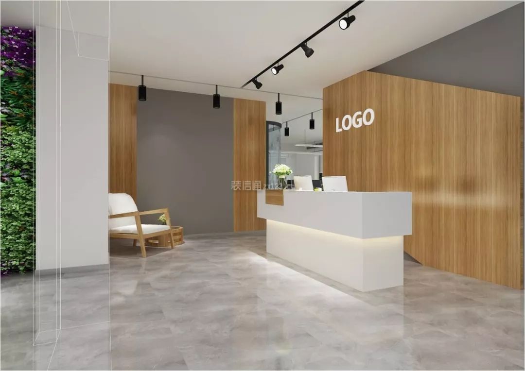 深圳办公室现代风格200平米设计方案 办公室前台装修效果图_装信通网