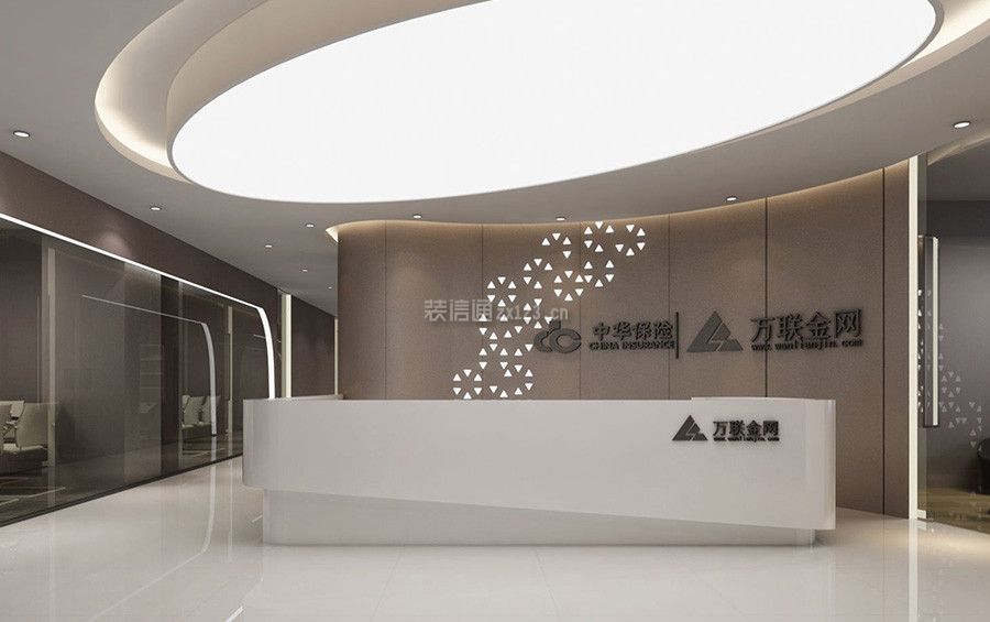 上海电子商务公司现代风格1200平米设计方案 办公室前台装修设计_装信通网