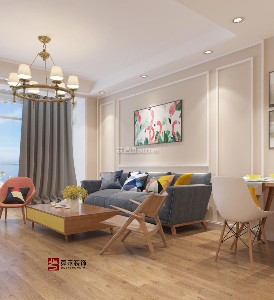 苏州青岛海景度假民宿中式风格1000平米设计方案 _装信通网