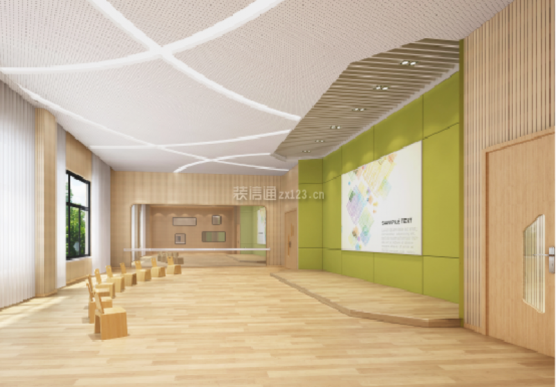 成都幼儿园现代风格1900平米设计方案 幼儿园设计装修_