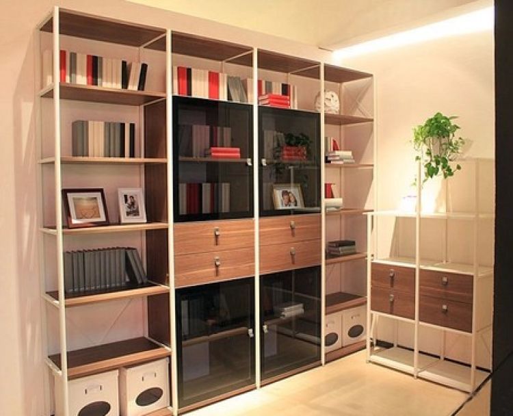 书柜,橡木三开门简易书柜_装信通网家居百科